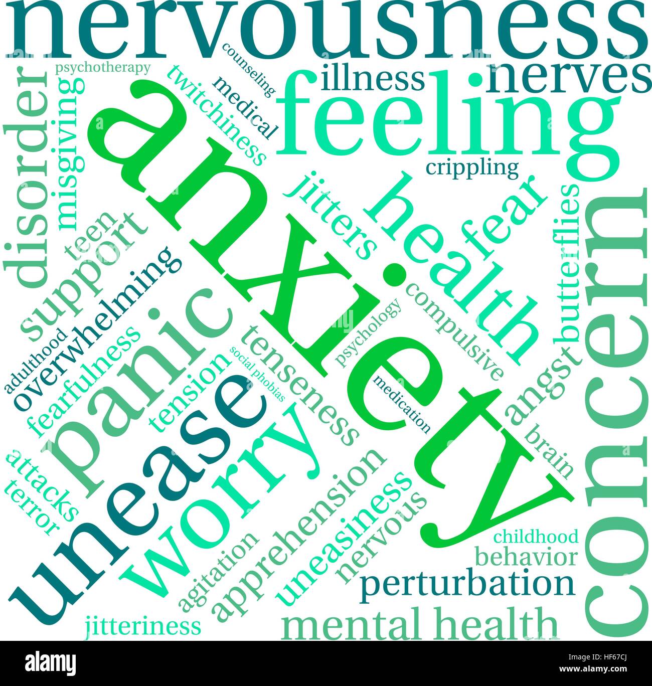 Anxiety word cloud on a white background Stock Vector Image & Art - Alamy