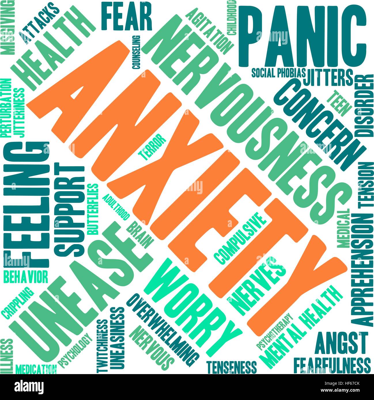 Anxiety word cloud on a white background Stock Vector Image & Art - Alamy