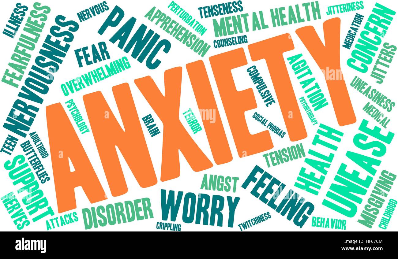 Anxiety word cloud on a white background Stock Vector Image & Art - Alamy