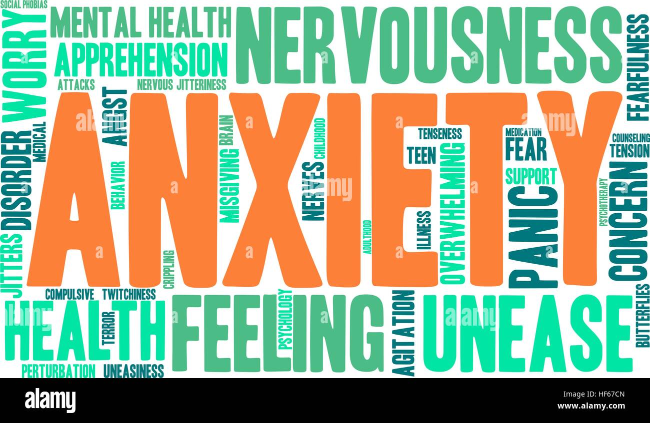 Anxiety word cloud on a white background Stock Vector Image & Art - Alamy