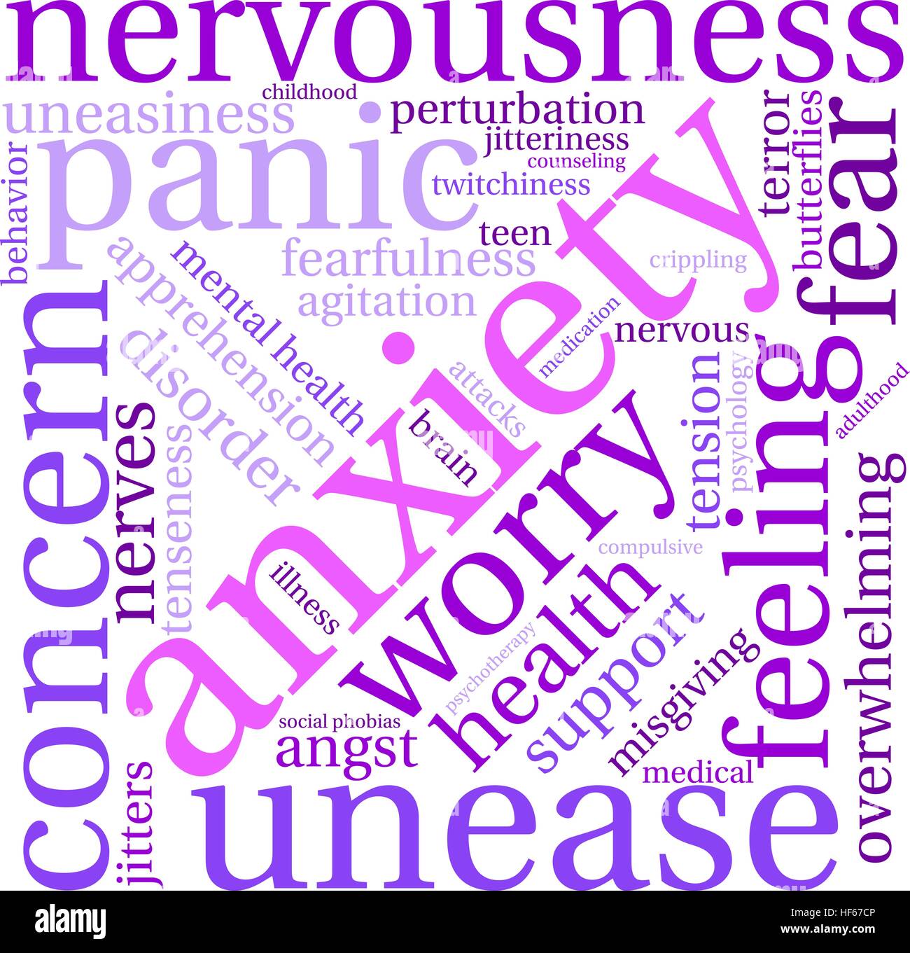 Anxiety word cloud on a white background Stock Vector Image & Art - Alamy