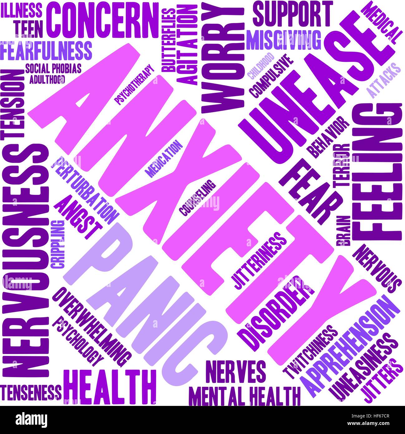 Anxiety word cloud on a white background Stock Vector Image & Art - Alamy