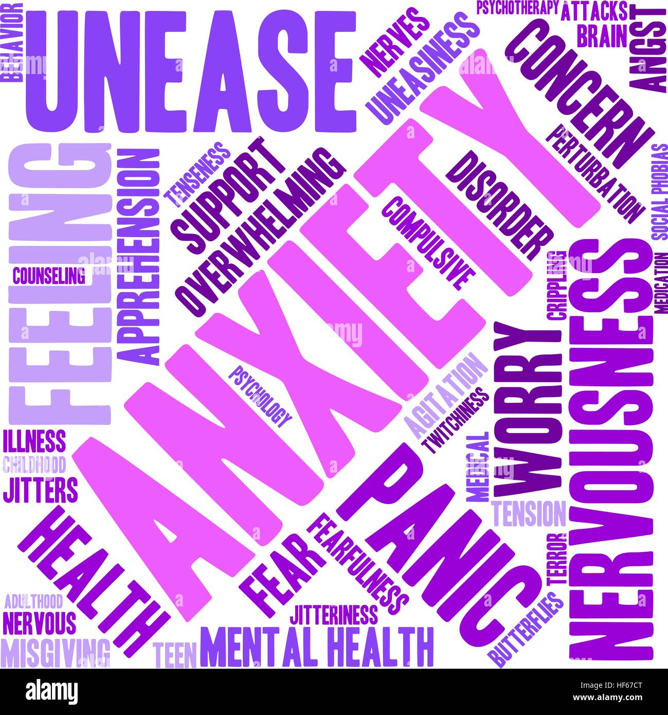 Anxiety word cloud on a white background Stock Vector Image & Art - Alamy