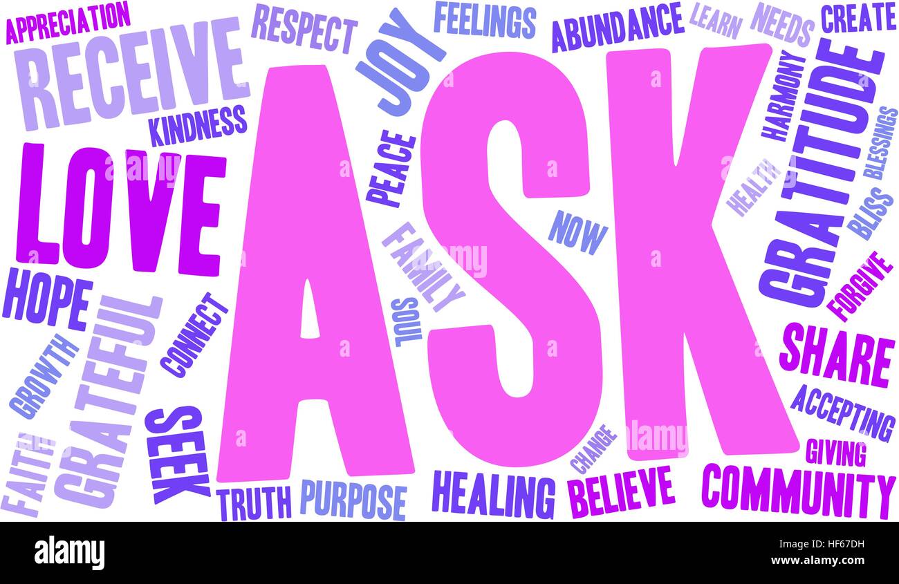 Ask word cloud on a white background Stock Vector Image & Art - Alamy