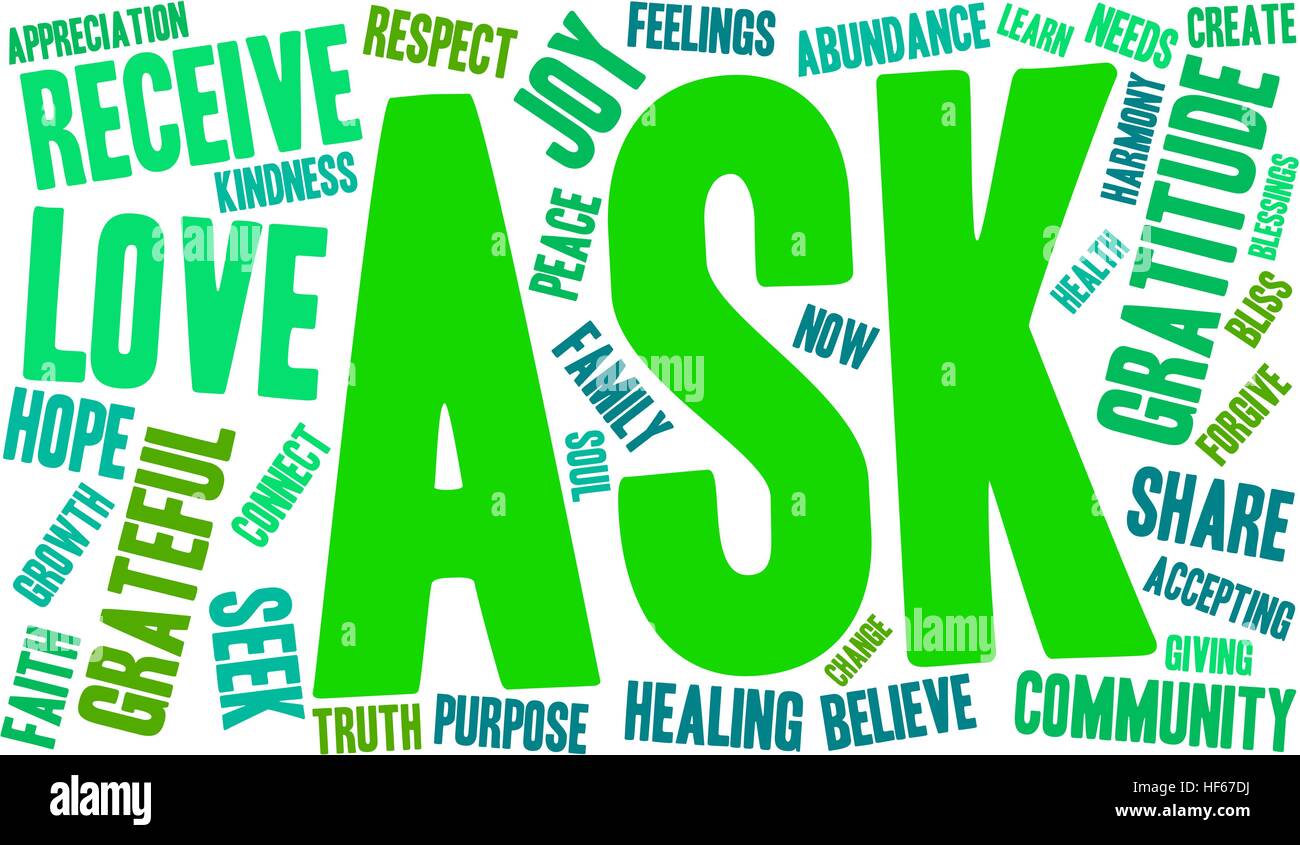 Ask word cloud on a white background Stock Vector Image & Art - Alamy