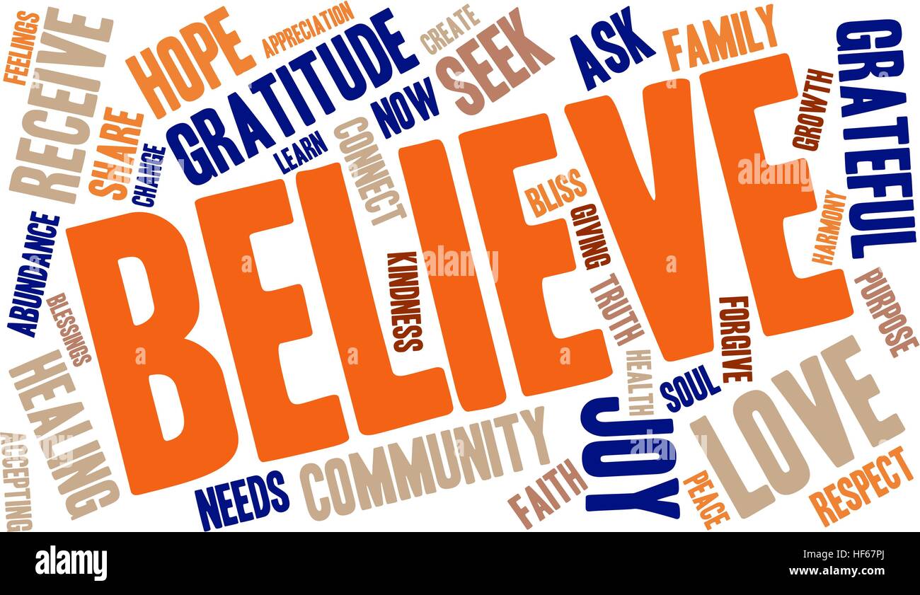 Believe Word Cloud Stock Vector Image & Art - Alamy