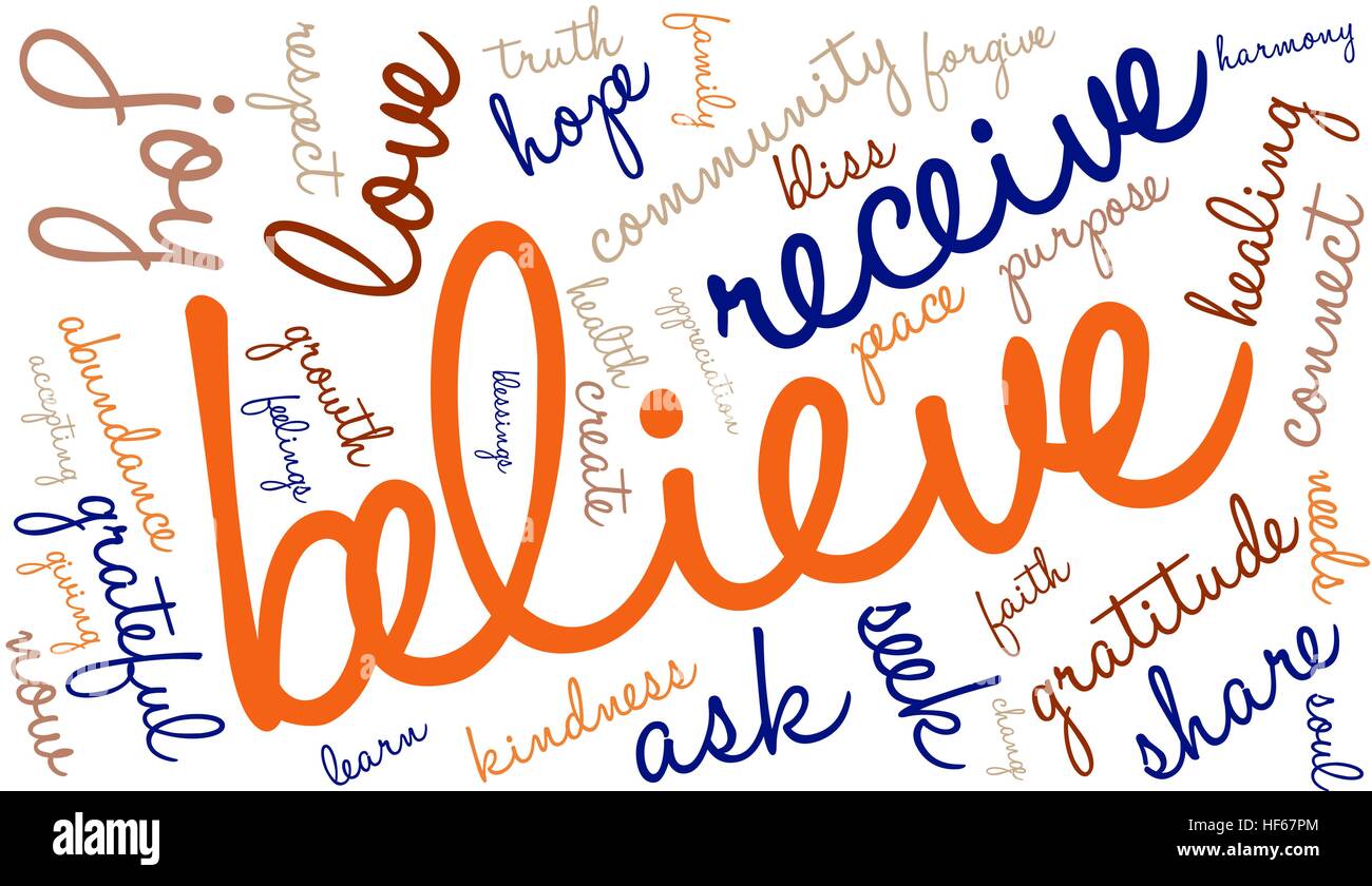 Believe Word Cloud Stock Vector Image & Art - Alamy