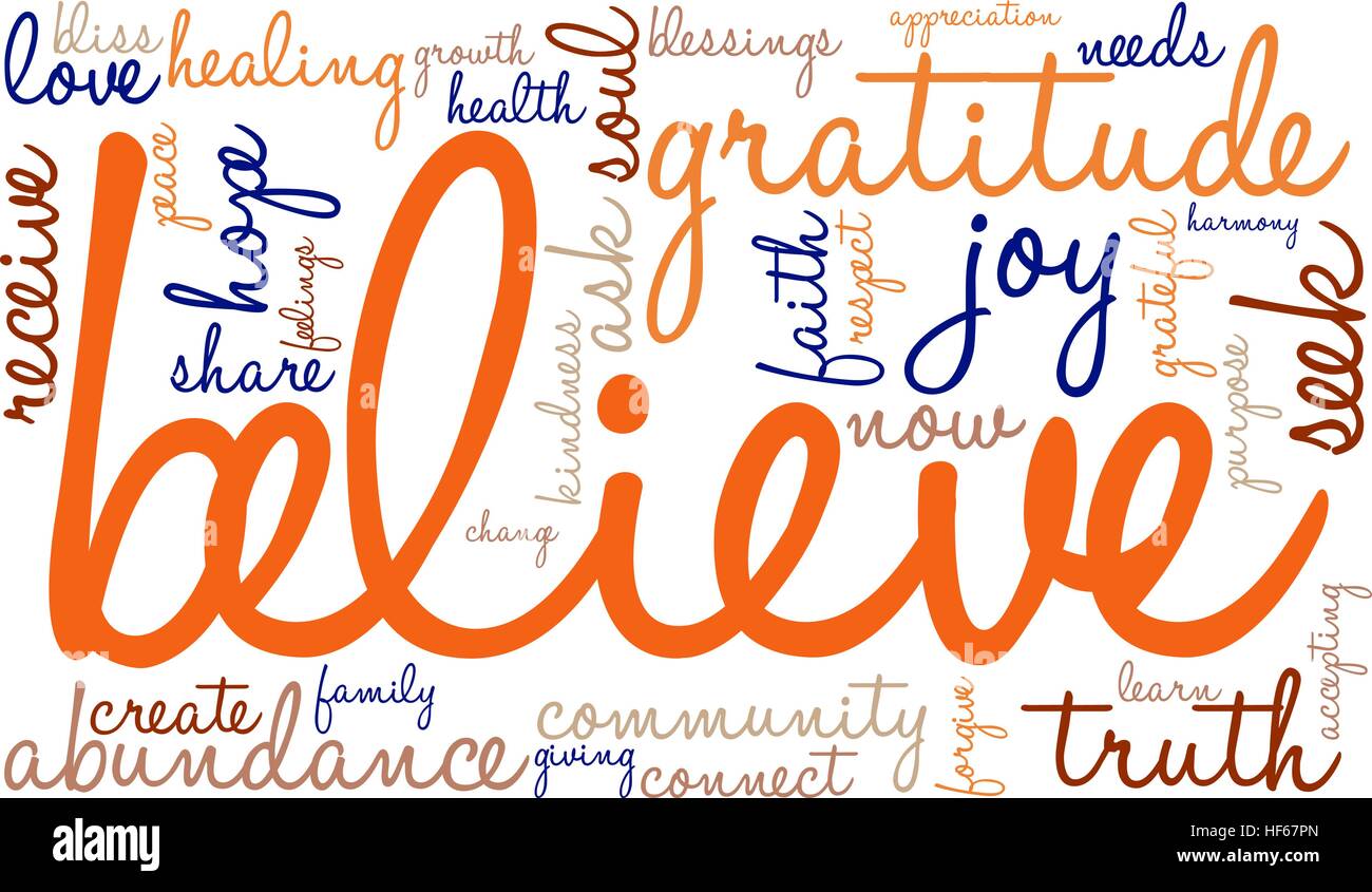 Believe Word Cloud Stock Vector Image & Art - Alamy
