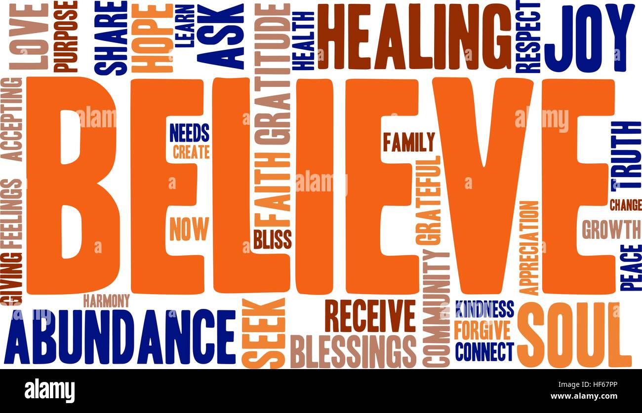 Believe Word Cloud Stock Vector Image & Art - Alamy