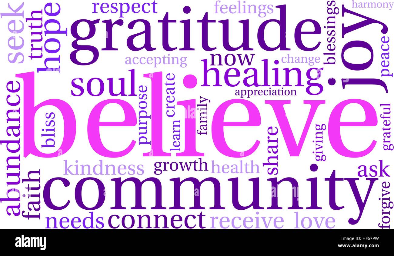 Believe Word Cloud Stock Vector Image & Art - Alamy