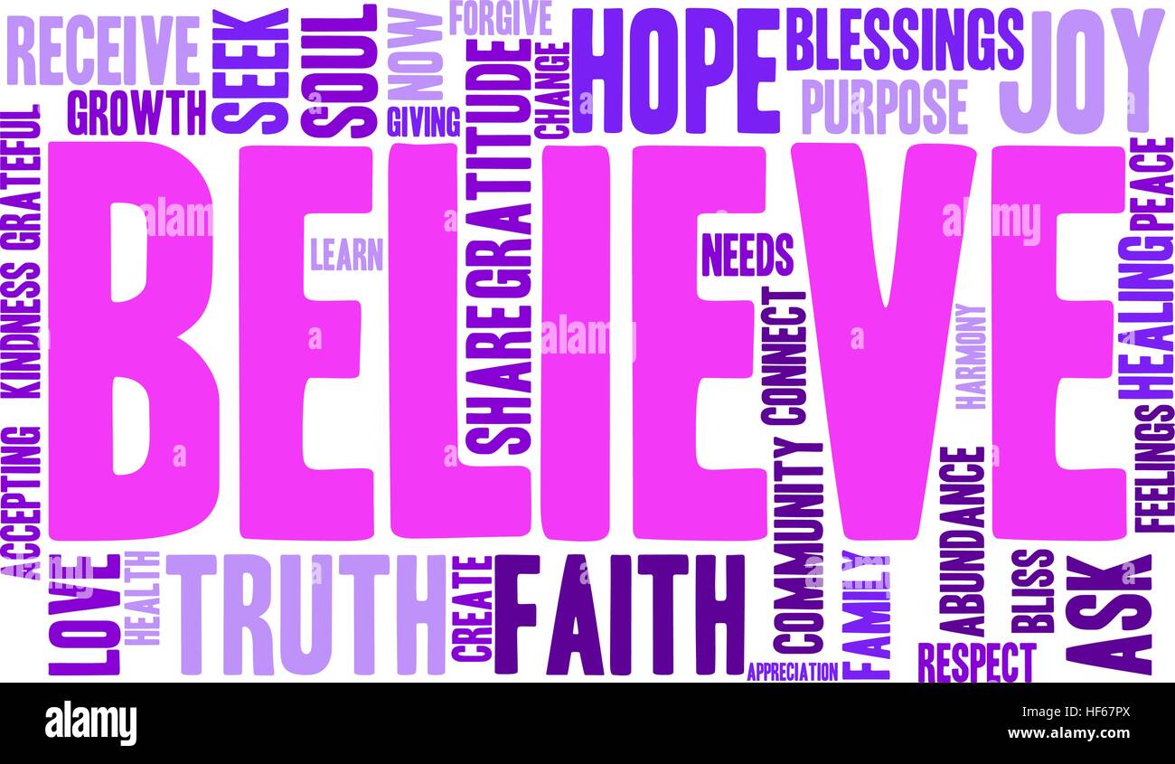 Believe Word Cloud Stock Vector Image & Art - Alamy