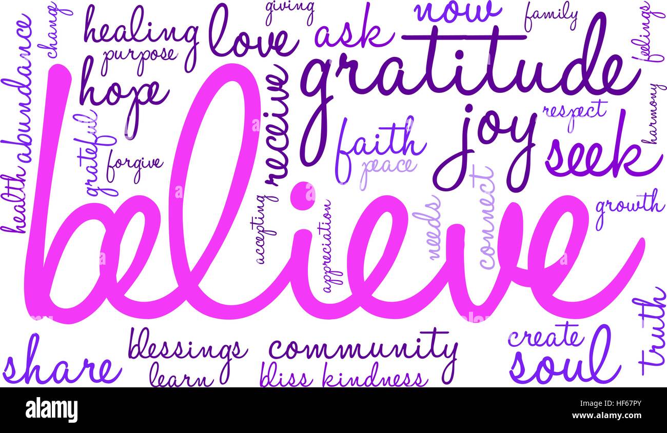 Believe Word Cloud Stock Vector Image & Art - Alamy