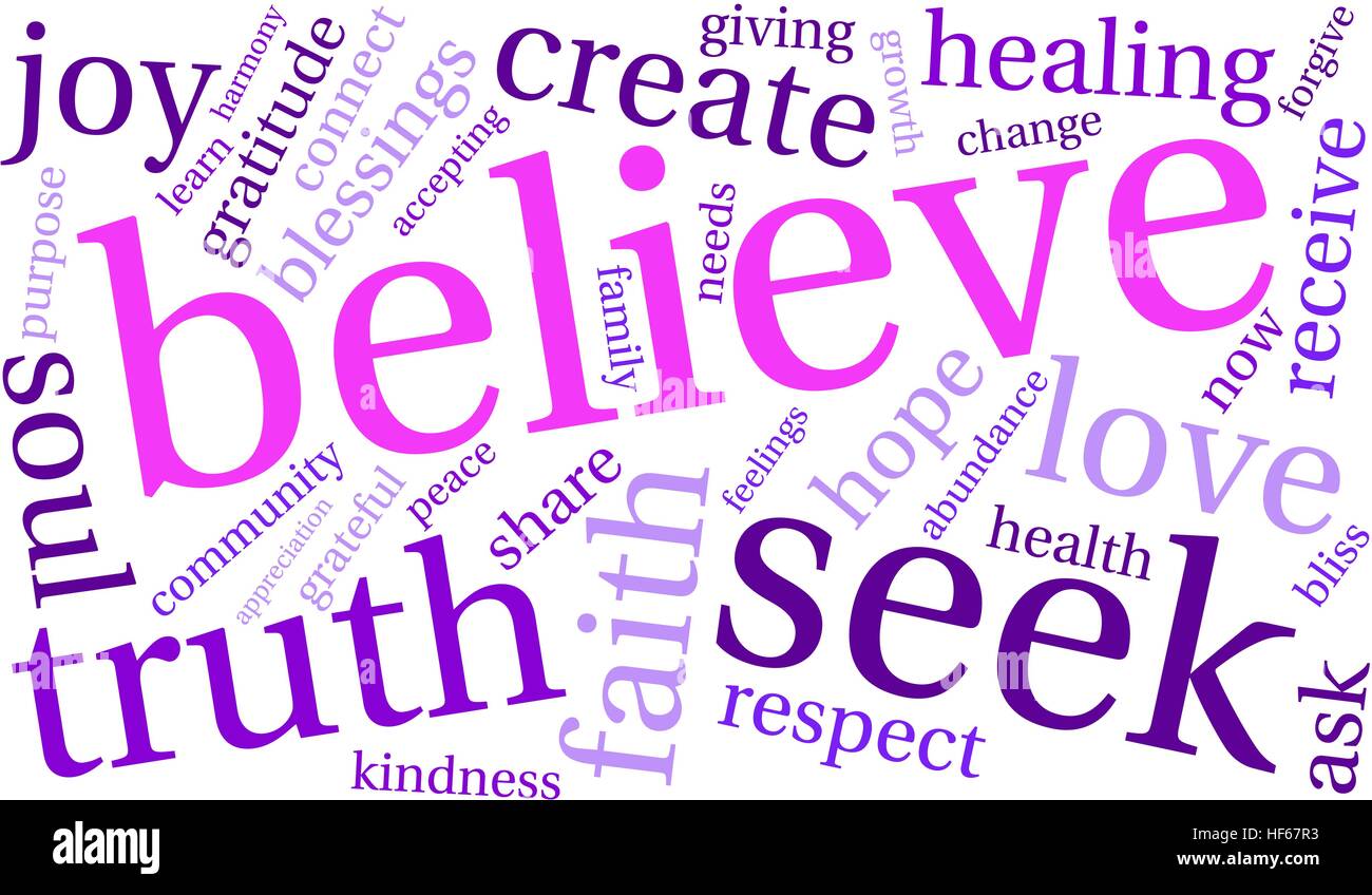 Believe Word Cloud Stock Vector Image & Art - Alamy