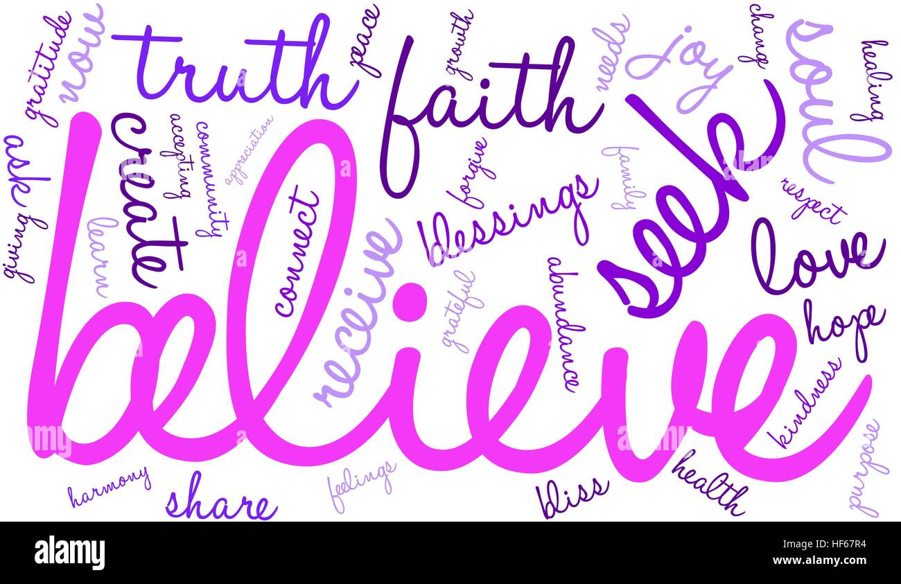 Believe Word Cloud Stock Vector Image & Art - Alamy
