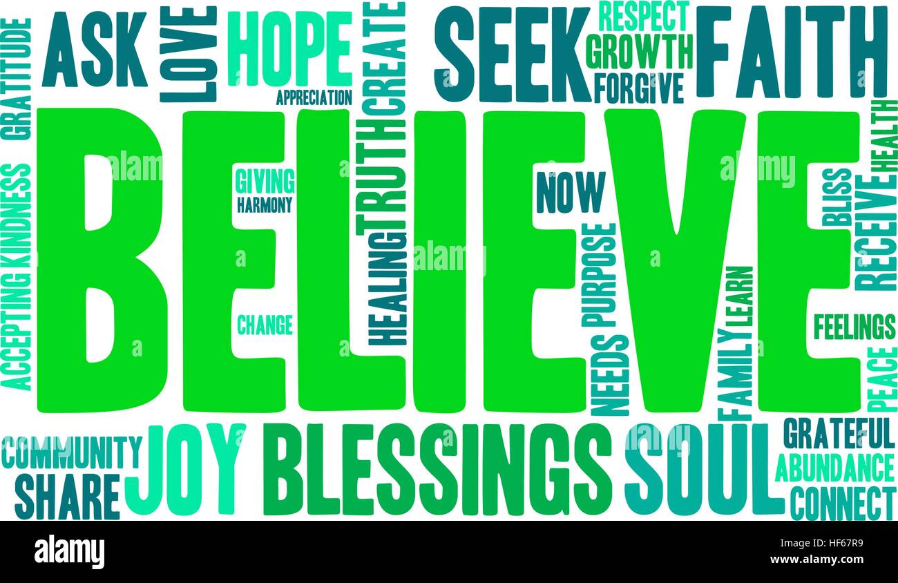 Believe Word Cloud Stock Vector Image & Art - Alamy