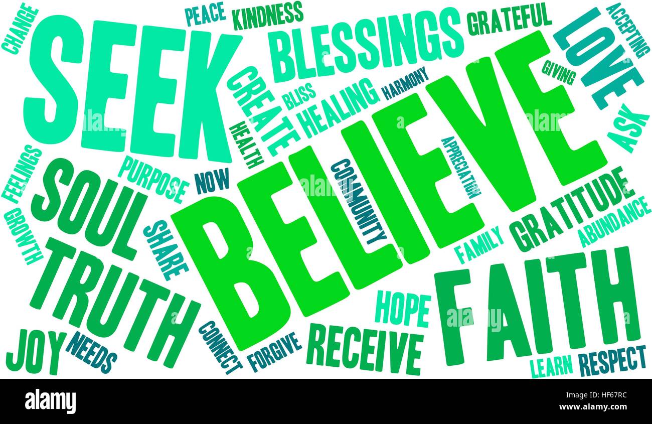 Believe Word Cloud Stock Vector Image & Art - Alamy