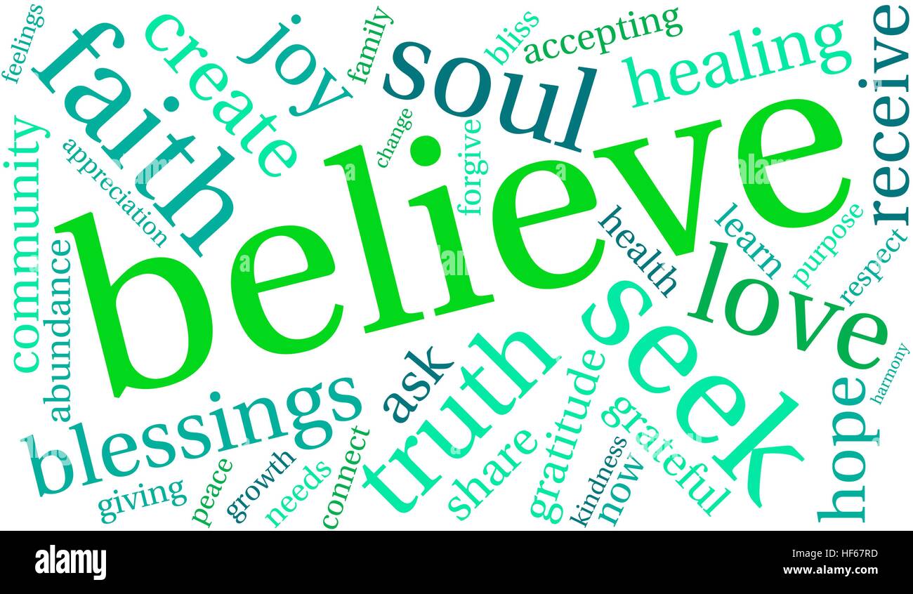 Believe Word Cloud Stock Vector Image & Art - Alamy