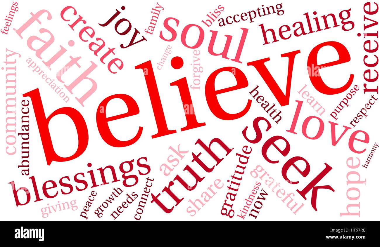 Believe Word Cloud Stock Vector Image & Art - Alamy