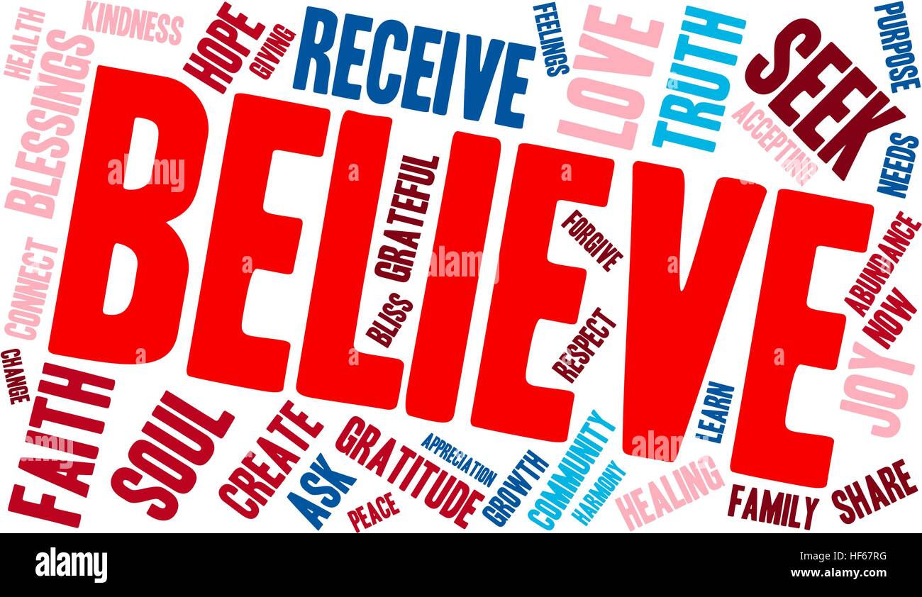 Believe Word Cloud Stock Vector Image & Art - Alamy