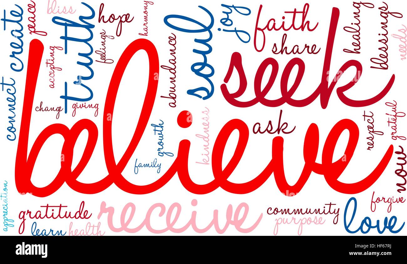 Believe Word Cloud Stock Vector Image & Art - Alamy