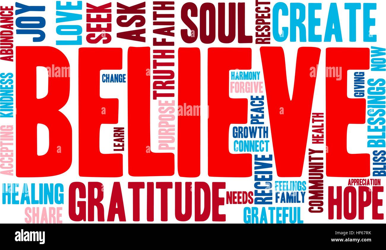 Believe Word Cloud Stock Vector Image & Art - Alamy