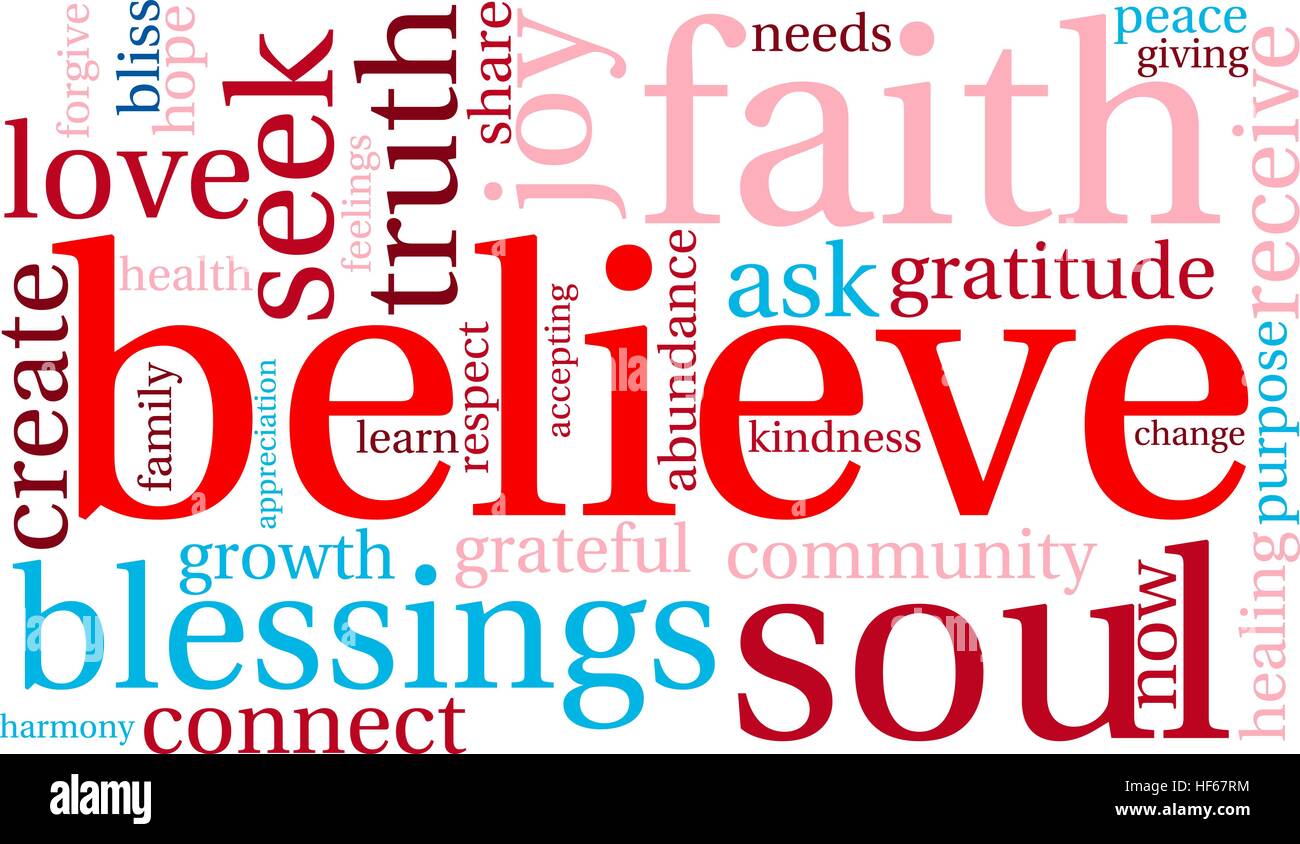 Believe Word Cloud Stock Vector Image & Art - Alamy