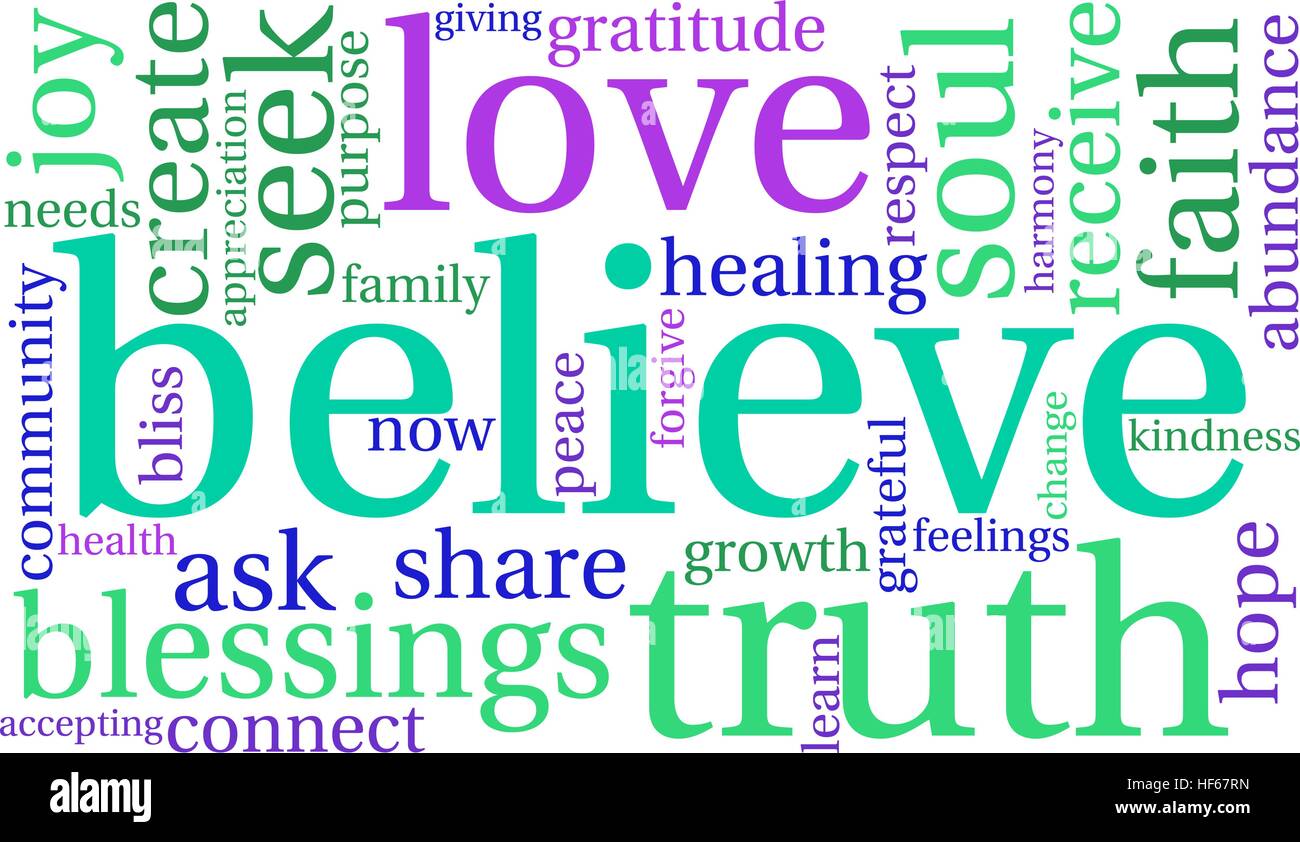 Believe Word Cloud Stock Vector Image & Art - Alamy