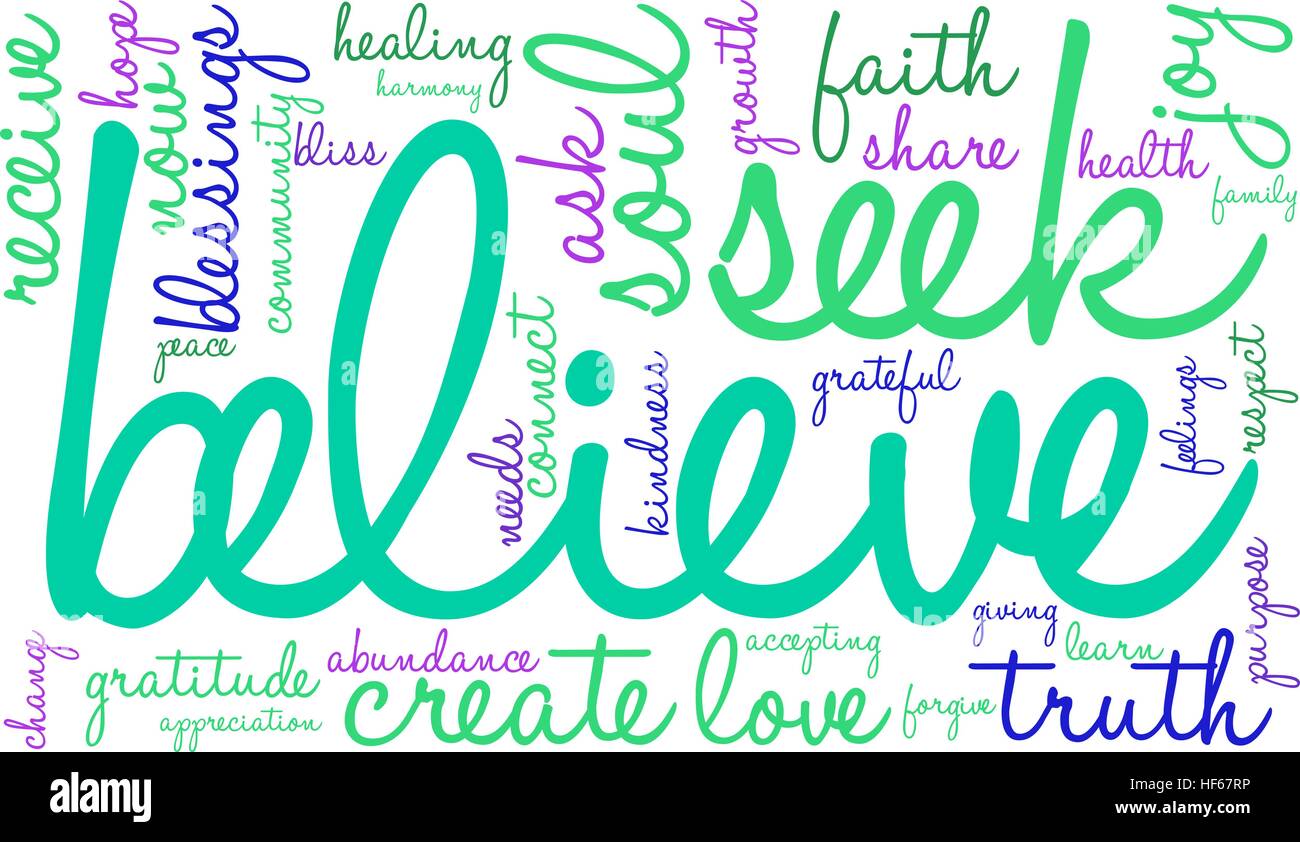 Believe Word Cloud Stock Vector Image & Art - Alamy
