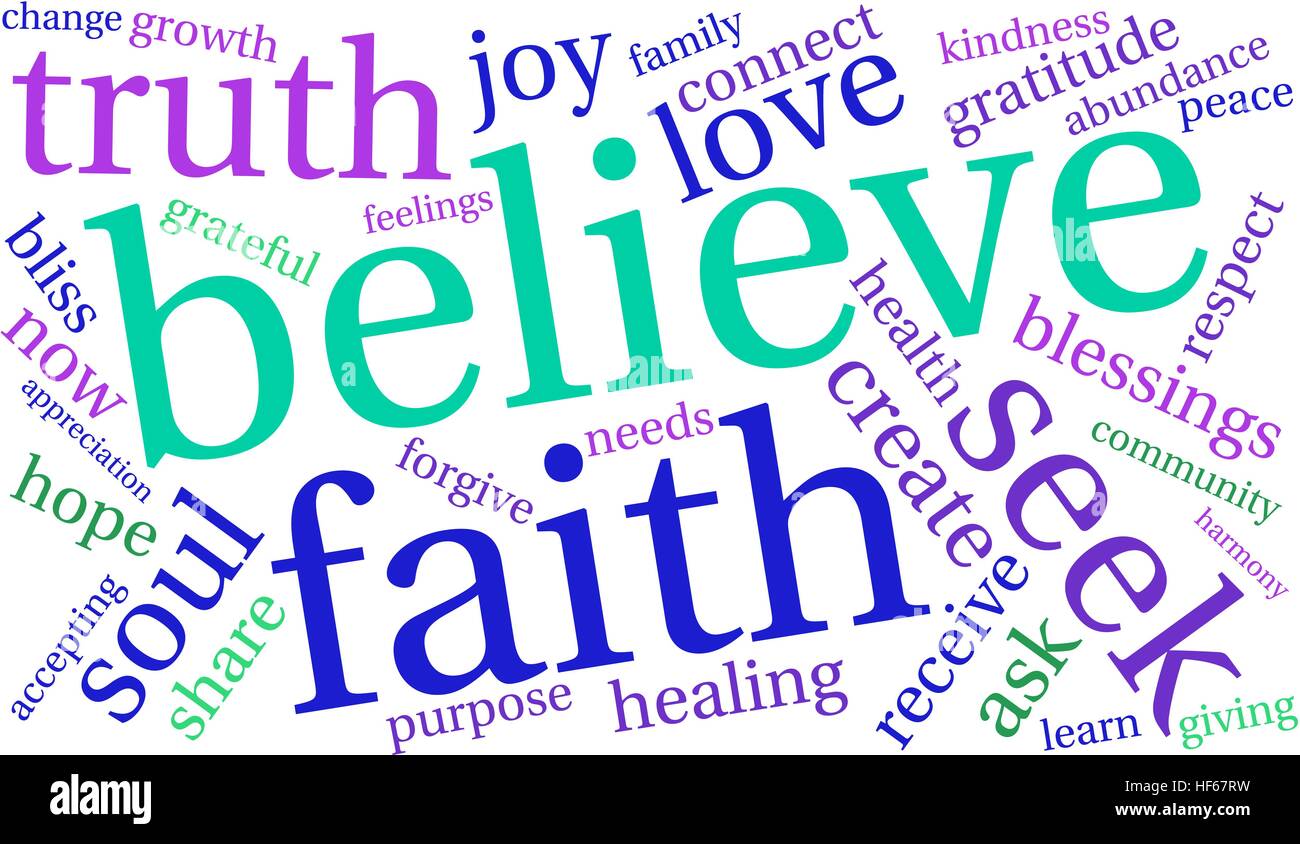 Believe Word Cloud Stock Vector Image & Art - Alamy