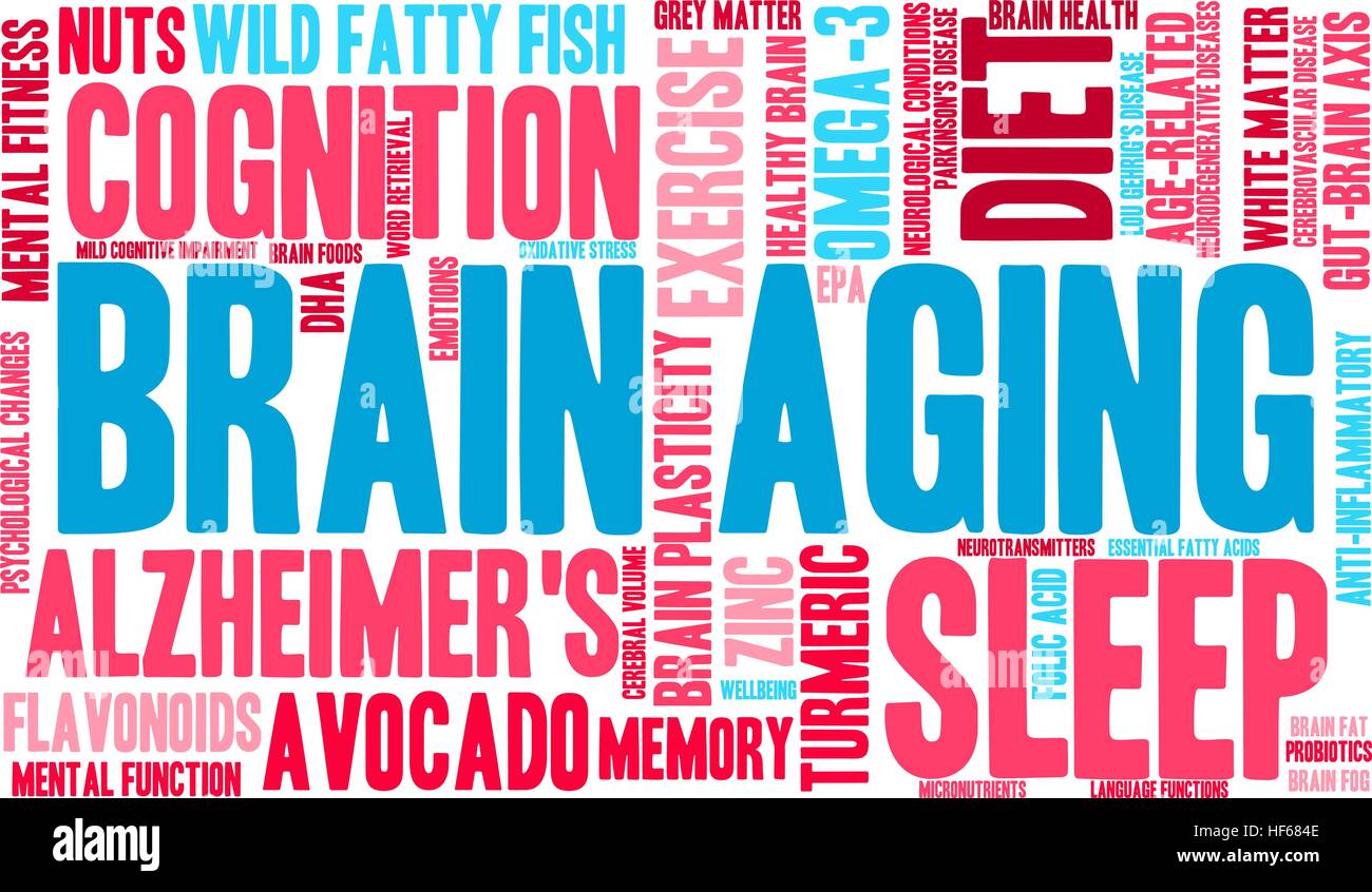 Brain Aging word cloud on a white background Stock Vector Image & Art ...