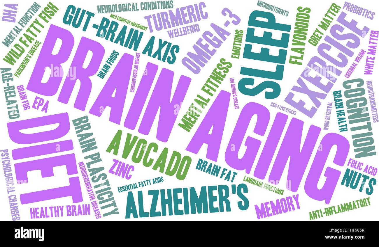 Brain Aging word cloud on a white background Stock Vector Image & Art ...