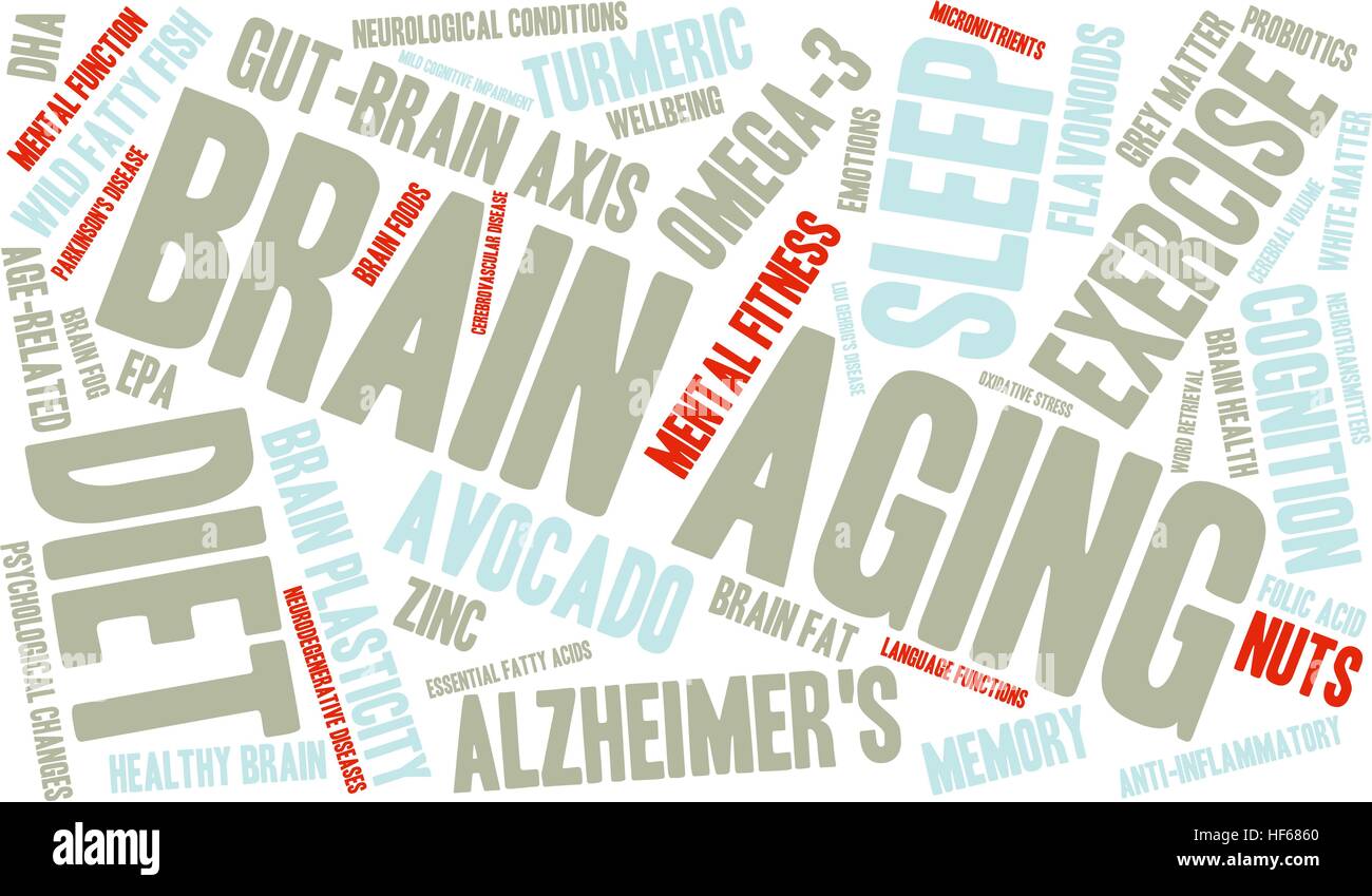 Brain Aging word cloud on a white background Stock Vector Image & Art ...