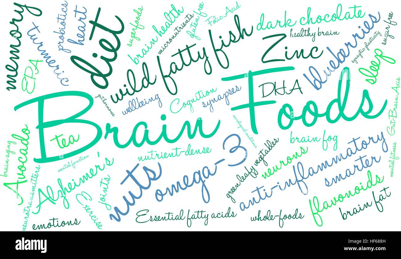 Healthy food brain memory Stock Vector Images - Alamy