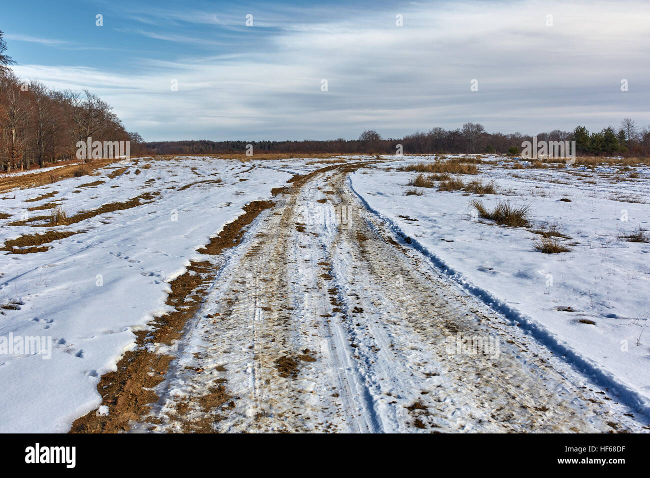 Wet muddy winter scene hi-res stock photography and images - Alamy
