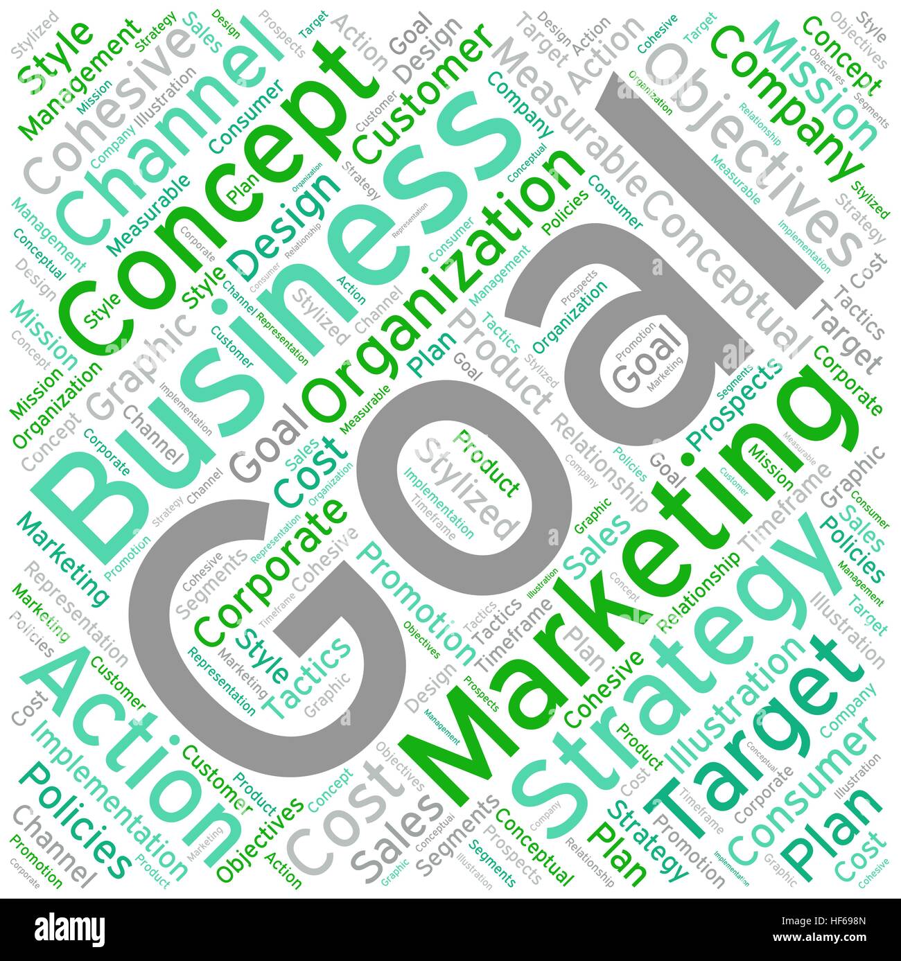 Business Goal word cloud on a white background Stock Vector Image & Art ...