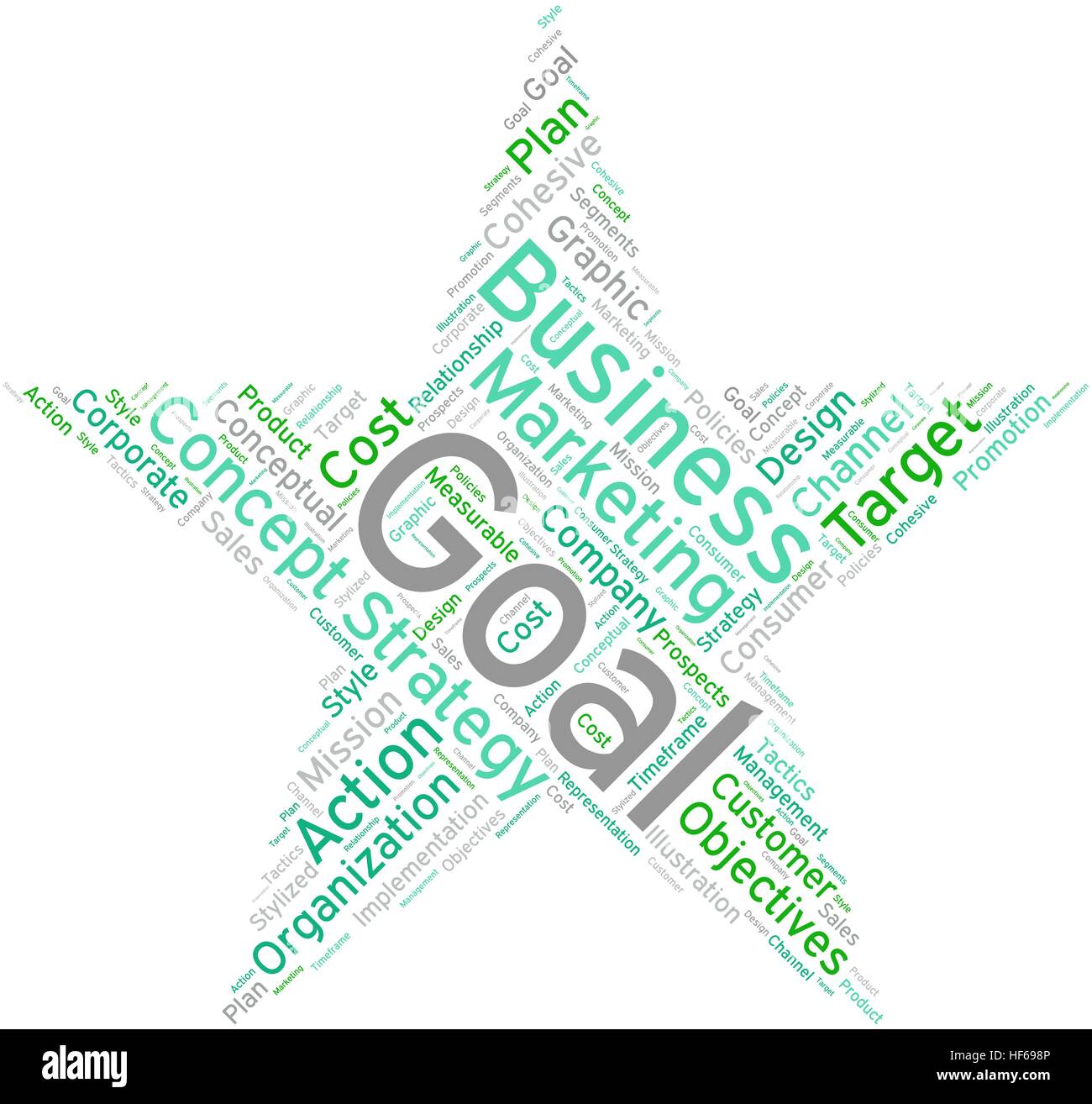 Business Goal word cloud on a white background Stock Vector Image & Art ...