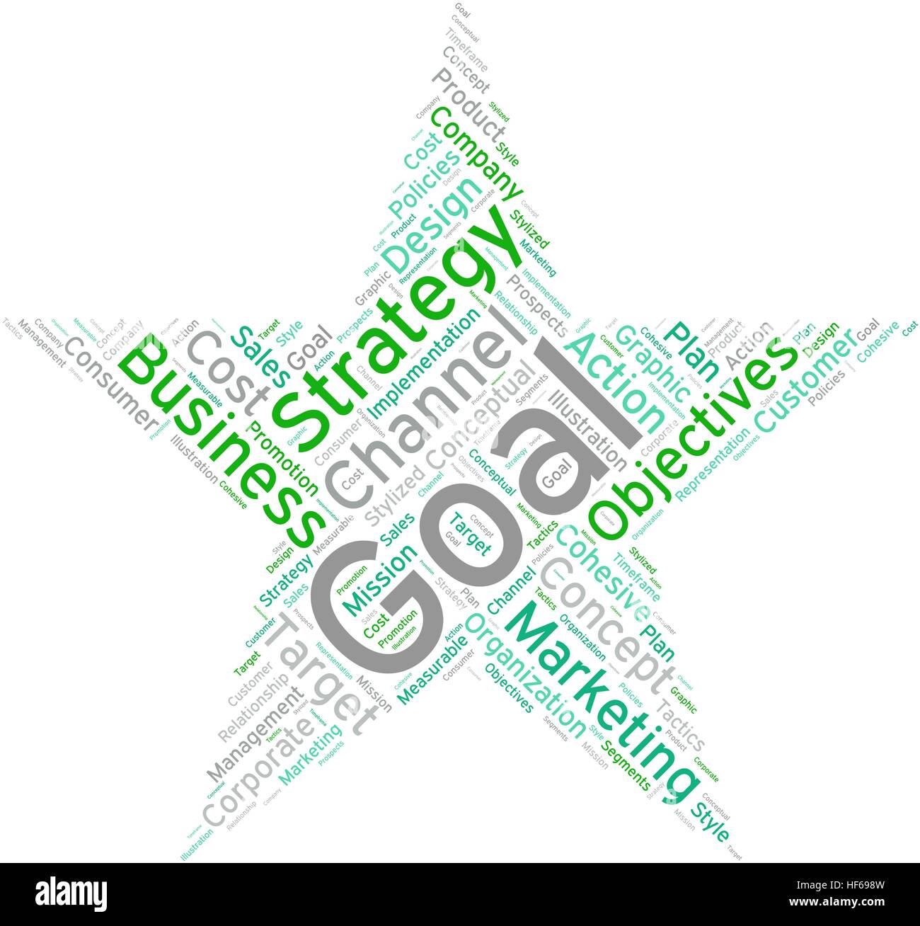 Business Goal word cloud on a white background Stock Vector Image & Art ...