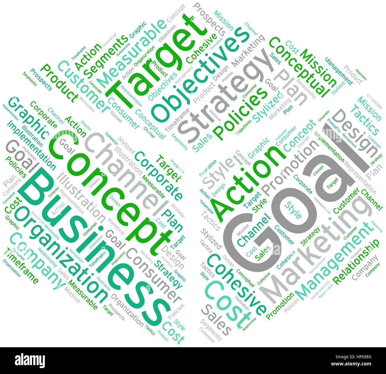 Business Goal word cloud on a white background Stock Vector Image & Art ...