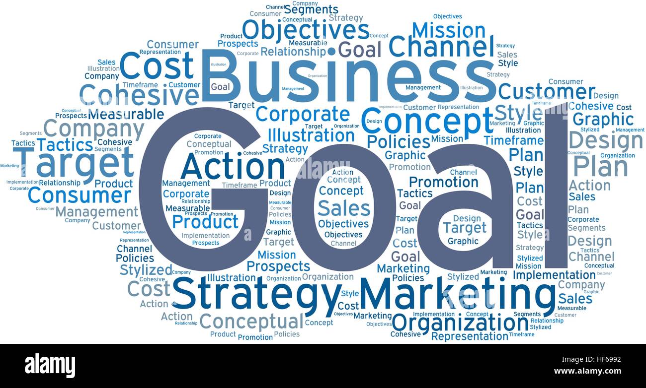 Business Goal word cloud on a white background Stock Vector Image & Art ...