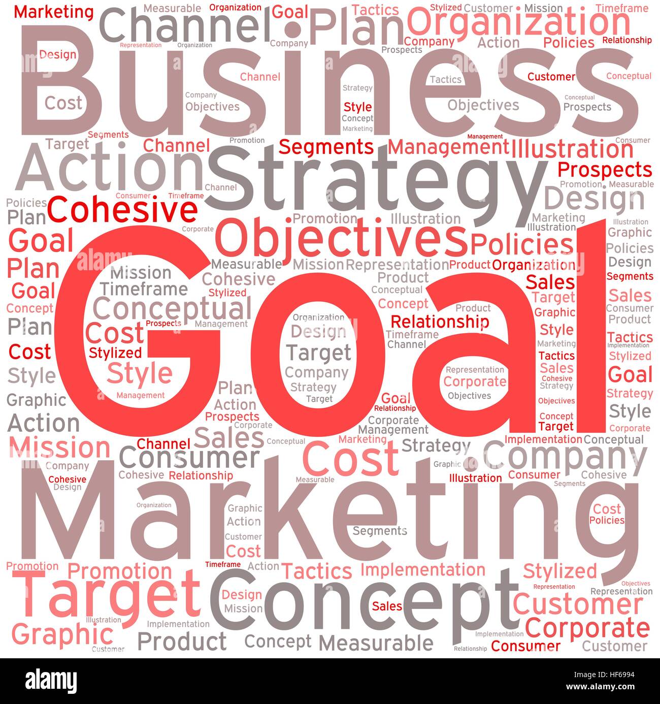 Business Goal word cloud on a white background Stock Vector Image & Art ...