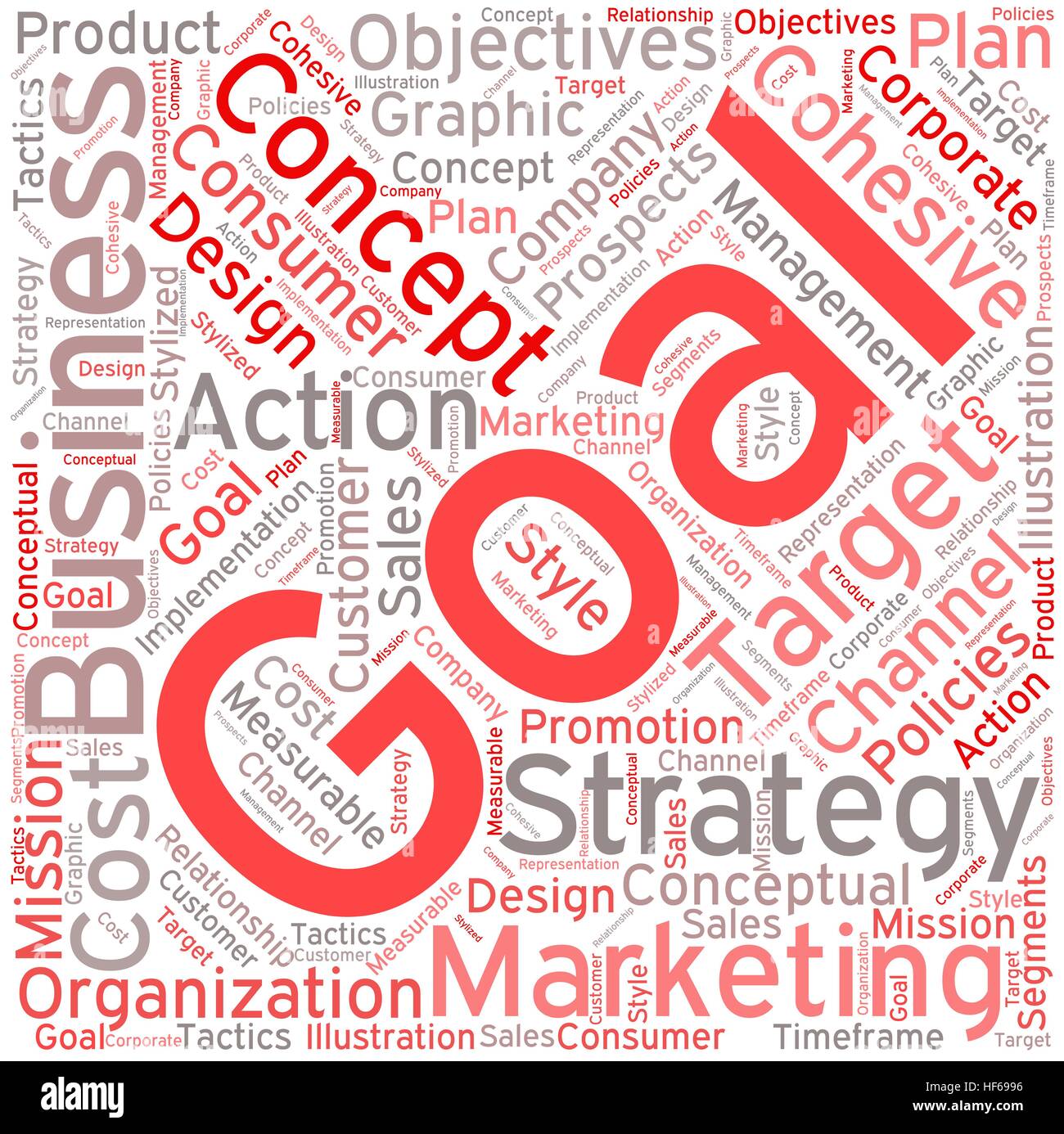 Business Goal word cloud on a white background Stock Vector Image & Art ...