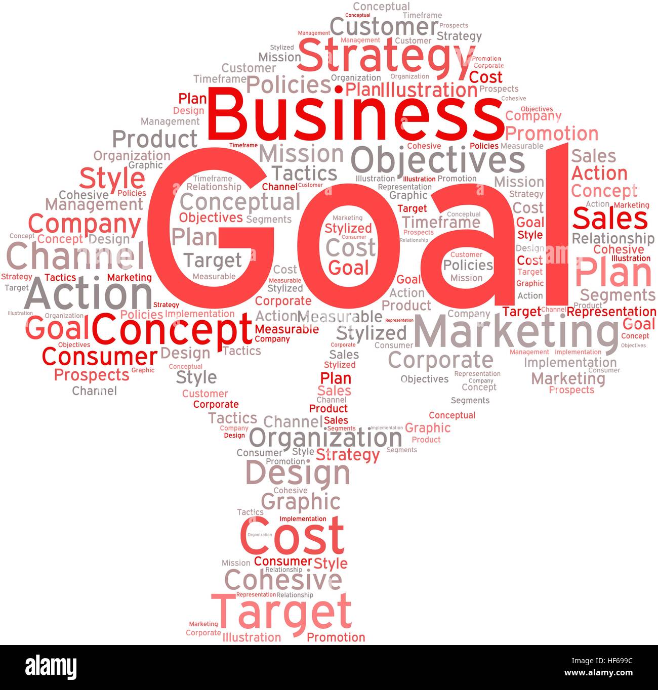 Business Goal word cloud on a white background Stock Vector Image & Art ...