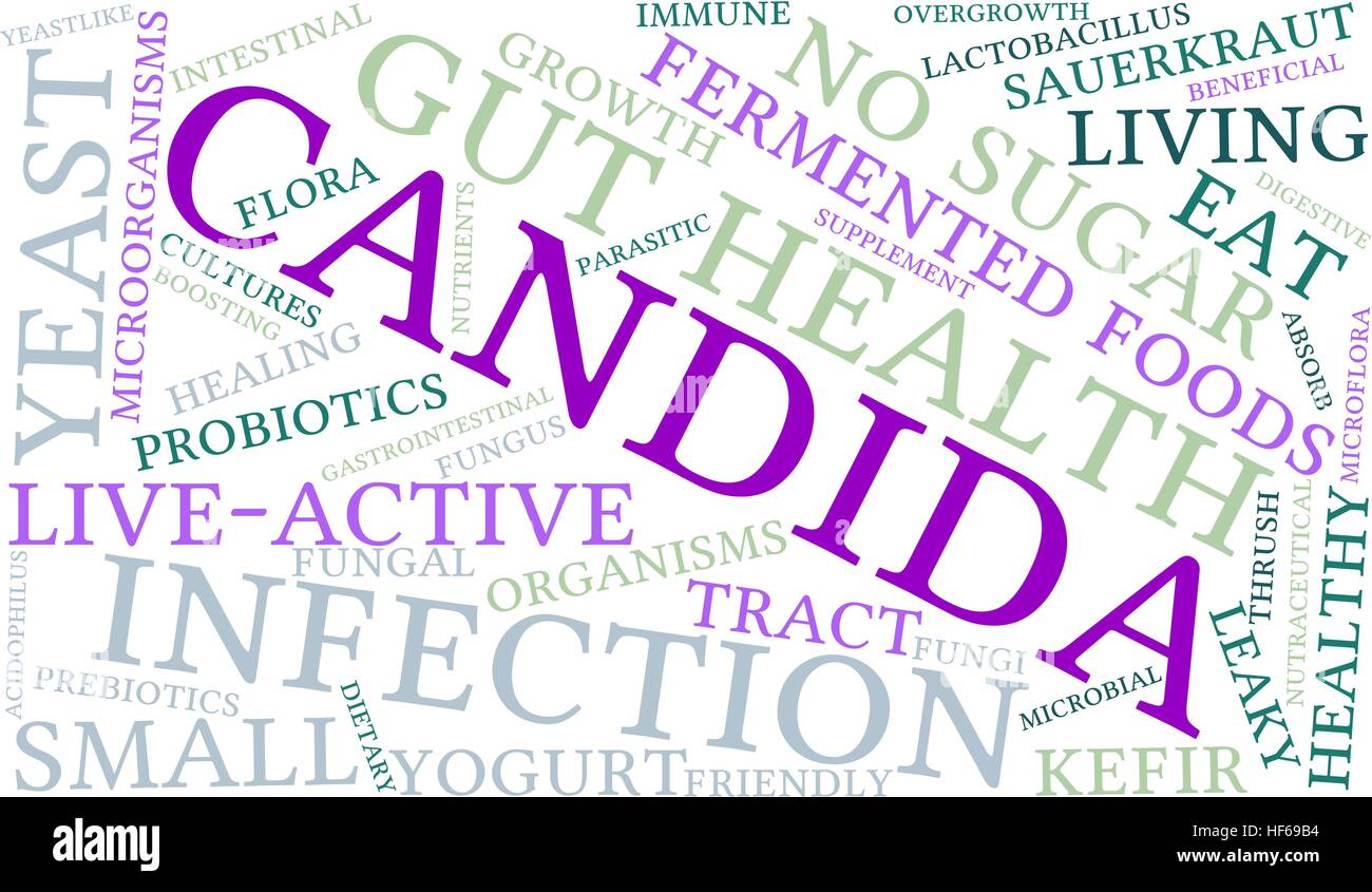 Candida word cloud on a white background Stock Vector Image & Art - Alamy
