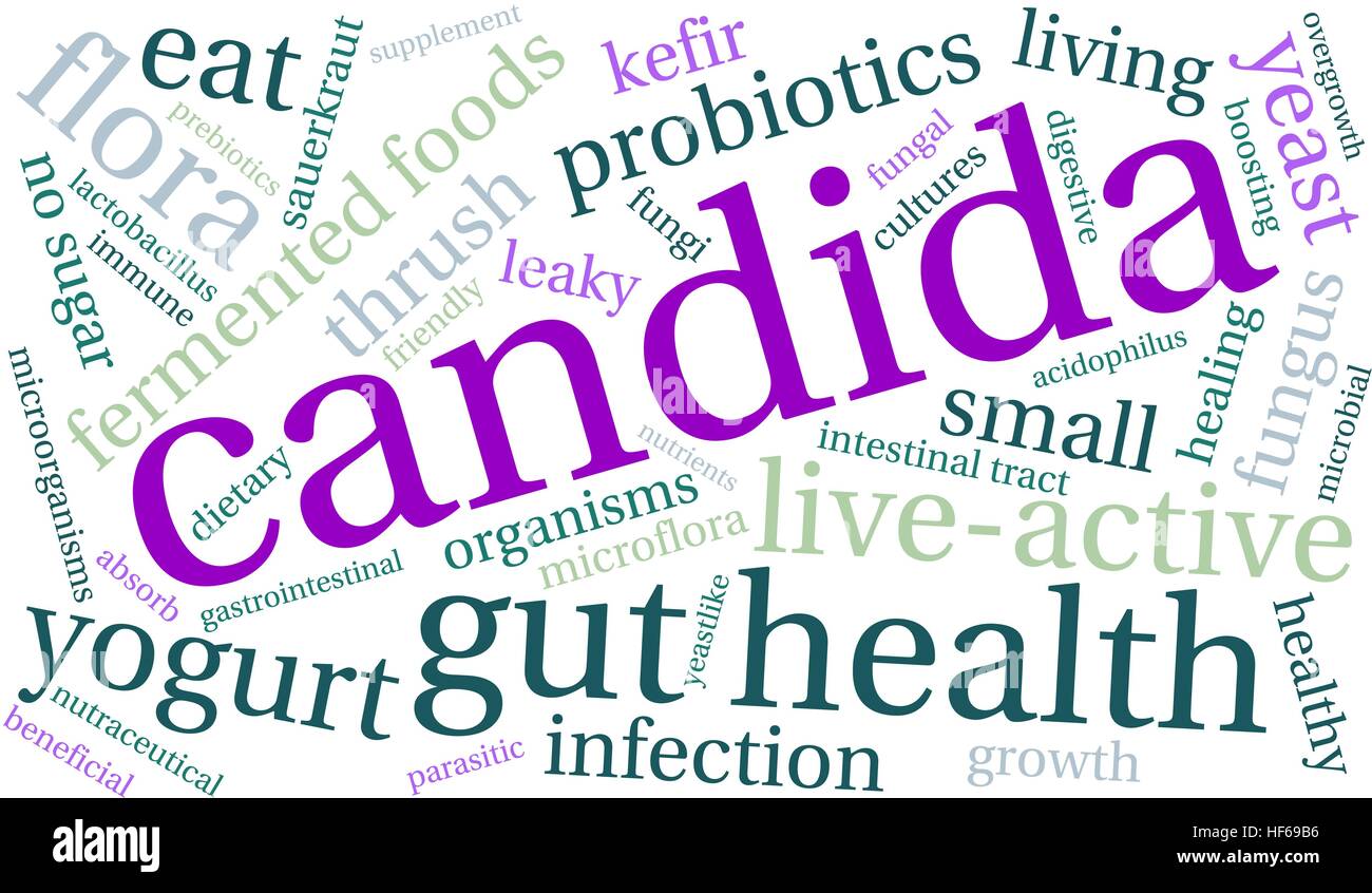 Candida word cloud on a white background Stock Vector Image & Art - Alamy