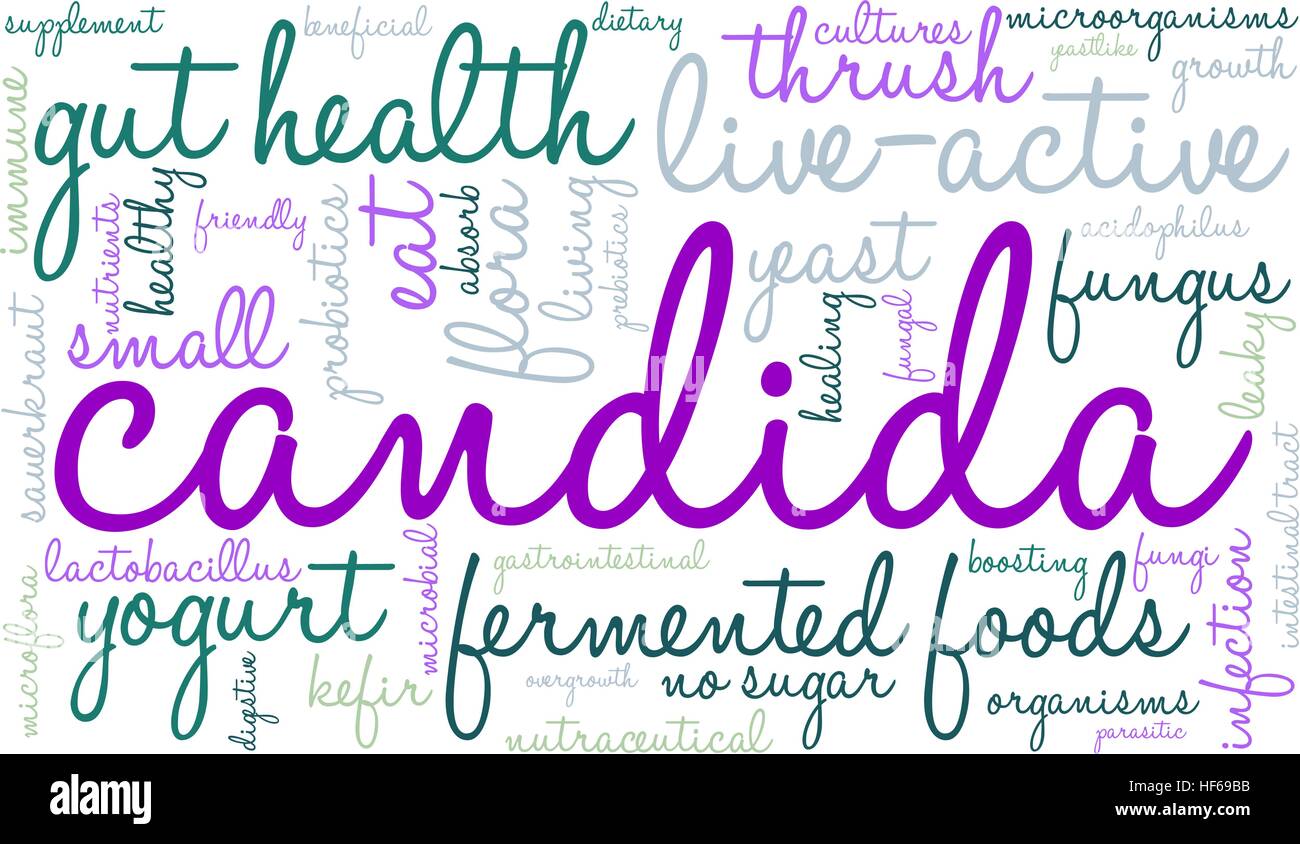 Candida word cloud on a white background Stock Vector Image & Art - Alamy