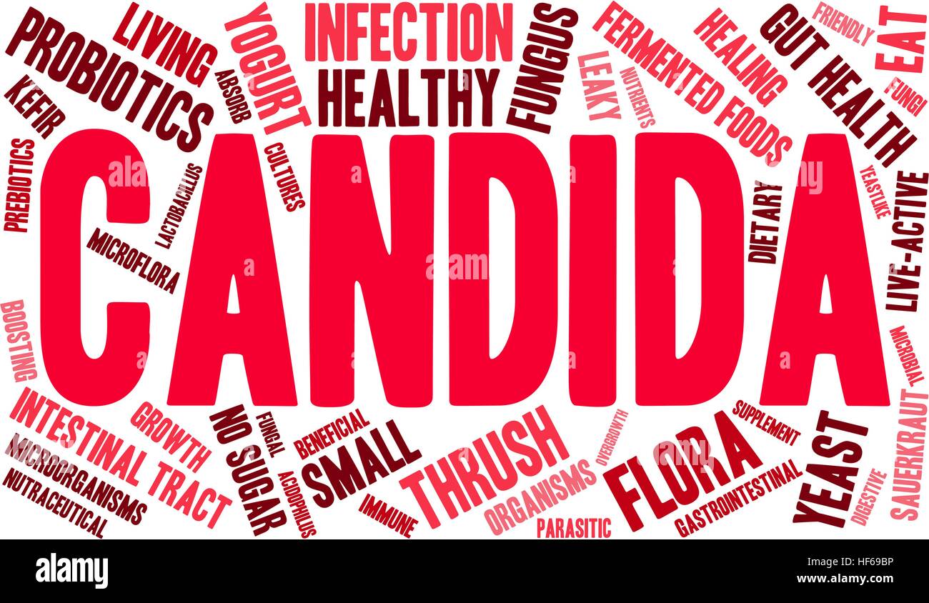Candida word cloud on a white background Stock Vector Image & Art - Alamy