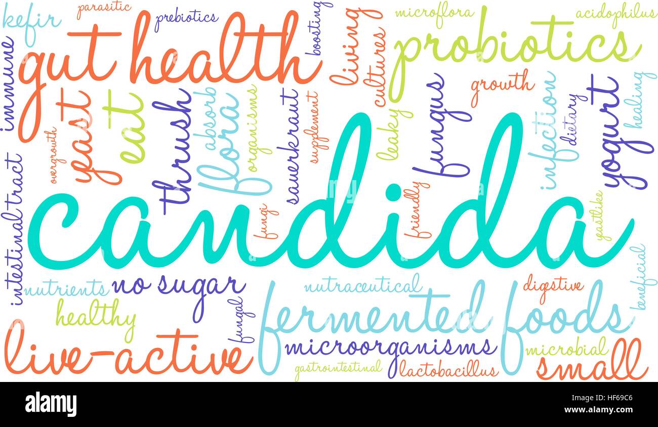 Candida word cloud on a white background Stock Vector Image & Art - Alamy