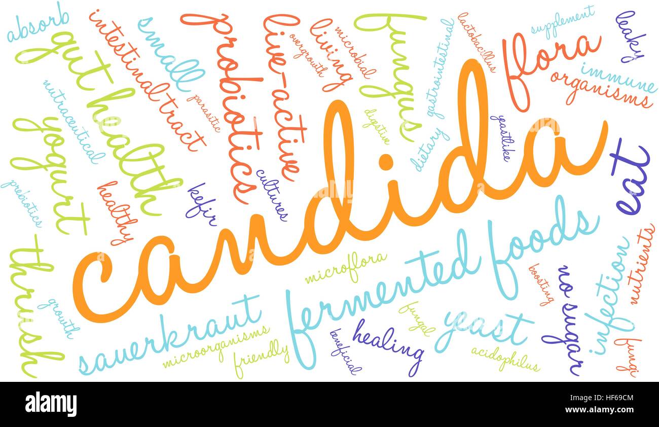 Candida word cloud on a white background Stock Vector Image & Art - Alamy