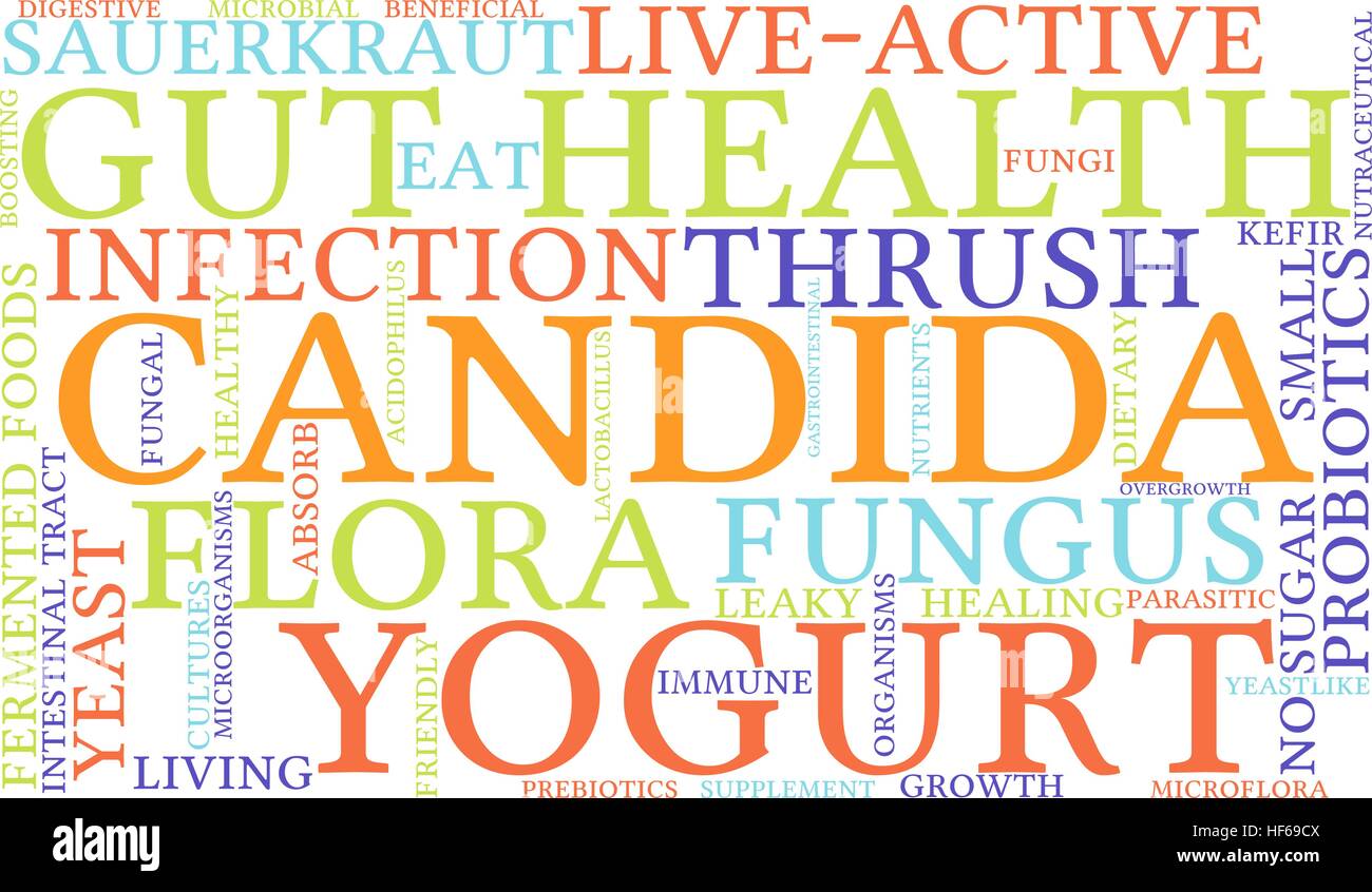 Candida word cloud on a white background Stock Vector Image & Art - Alamy