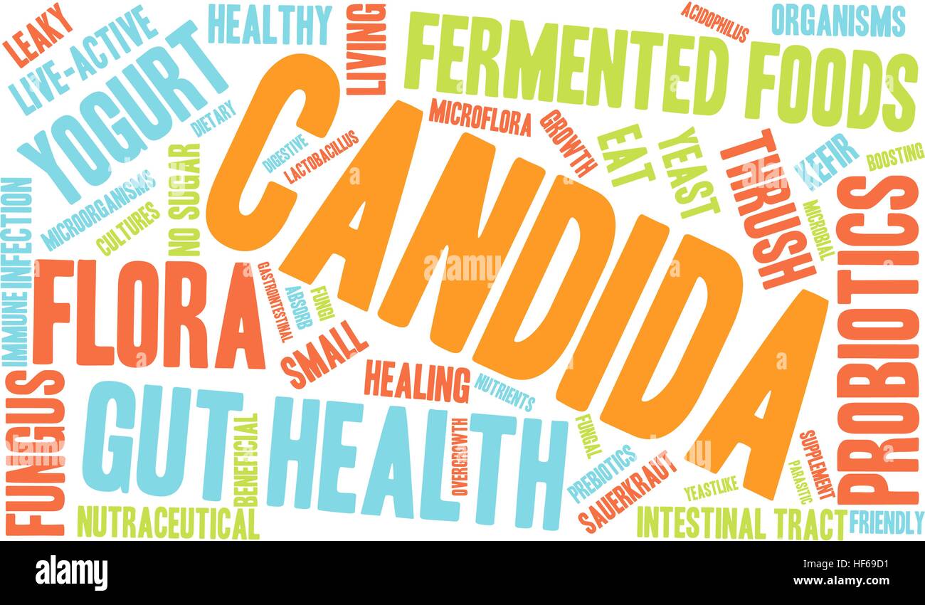 Candida word cloud on a white background Stock Vector Image & Art - Alamy